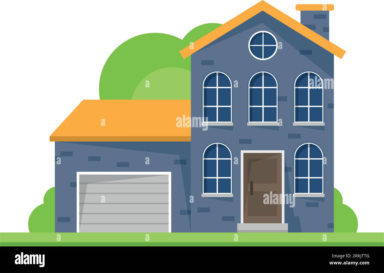 House icon in flat style. Home vector illustration on isolated ...