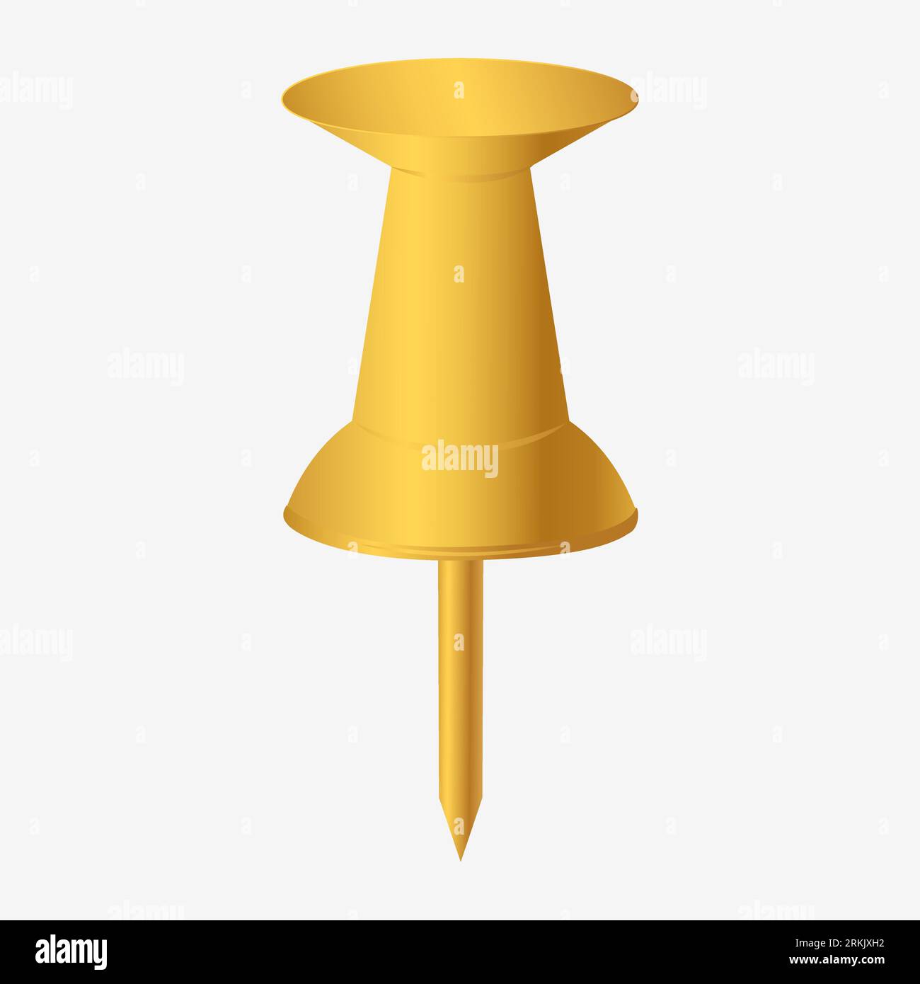 Golden 3d pin icon Stock Vector Images - Alamy