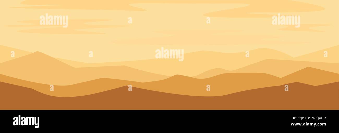 Desert Flat landscape design illustration Stock Vector Image & Art - Alamy