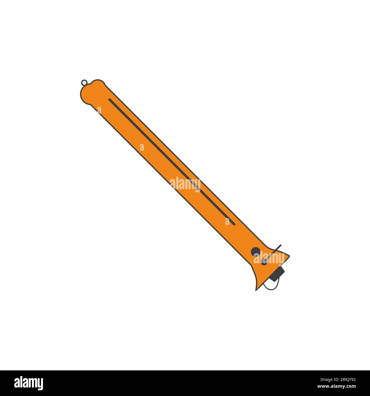 Dive Light in flat element style isolated on white background Stock ...