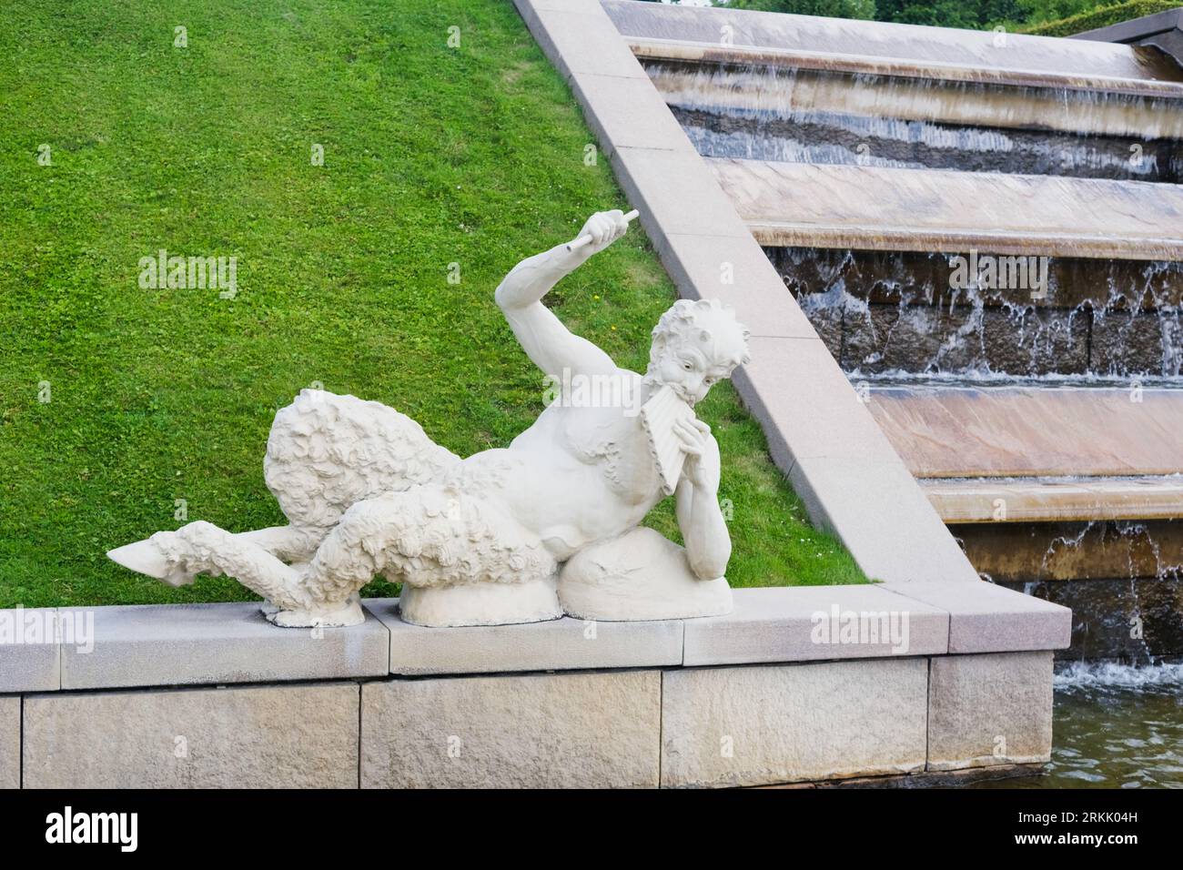 Sculpture of the Greek god Dionysus in white marble, Bacchus god of ...