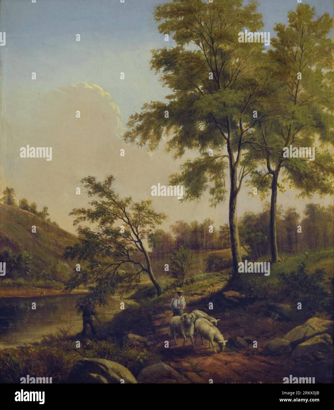 Pastoral Landscape circa 1875 by John Heyl Raser Stock Photo - Alamy