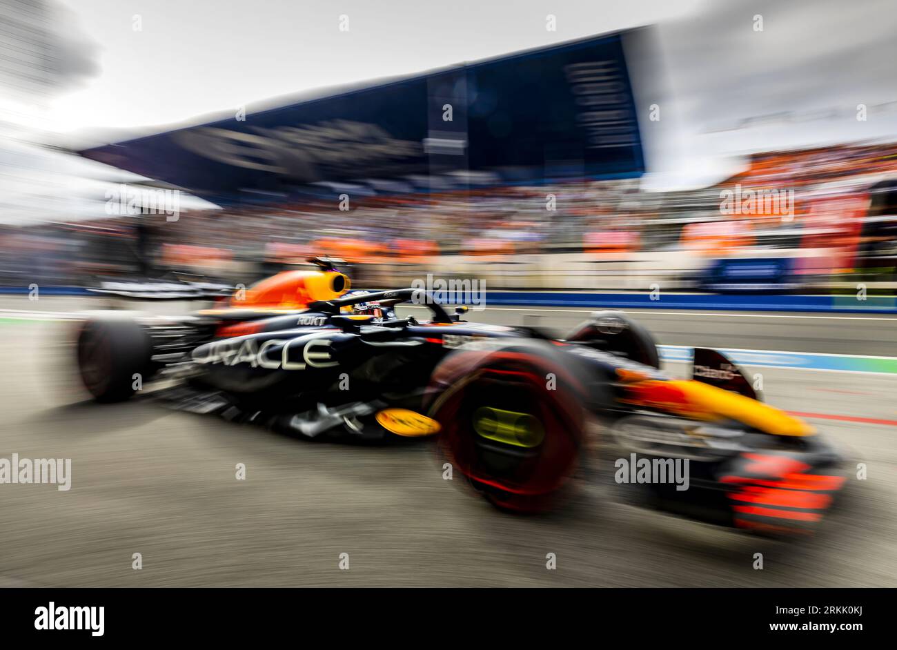 ZANDVOORT - Max Verstappen (Red Bull Racing) during 2nd Free Practice ahead of the F1 Grand Prix ...