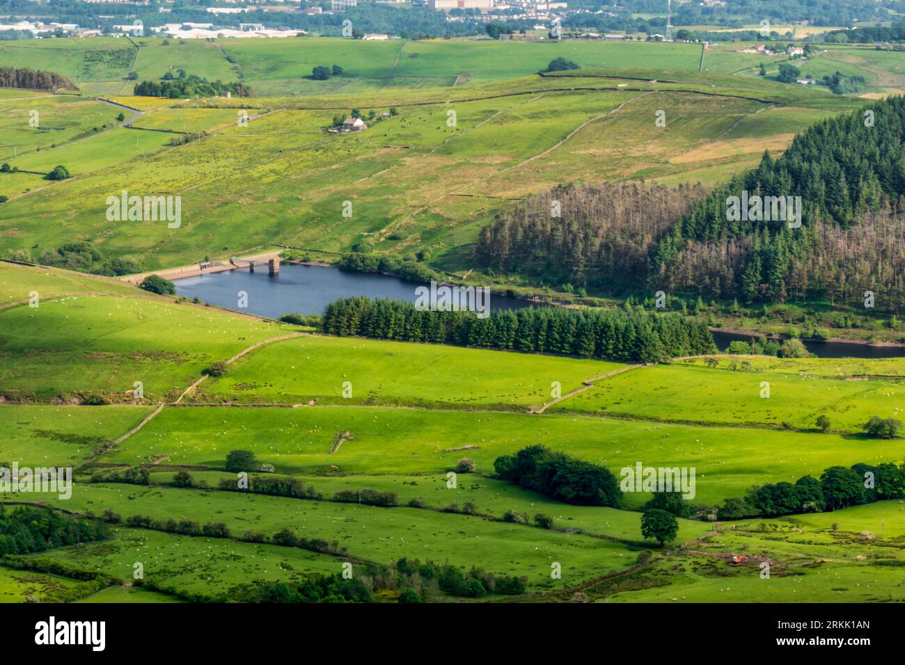 Pendle Hill, Lancashire - View from the top Stock Photo - Alamy