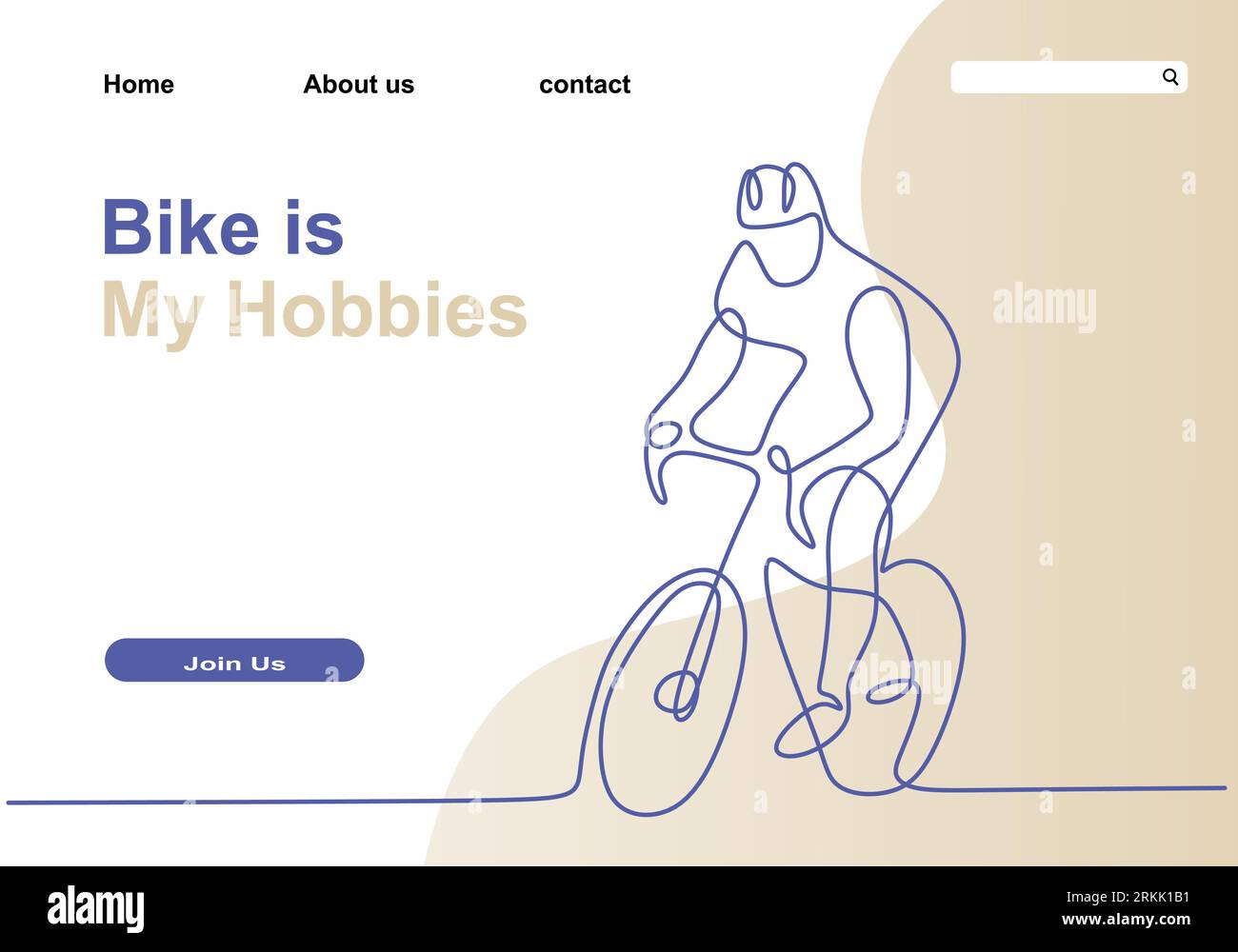 Continuous one line drawing man on a bicycle. Young male riding bicycle ...