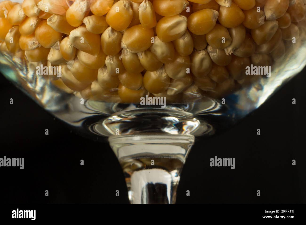 Ingenious presentation of corn grains in a cocktail glass Stock Photo ...