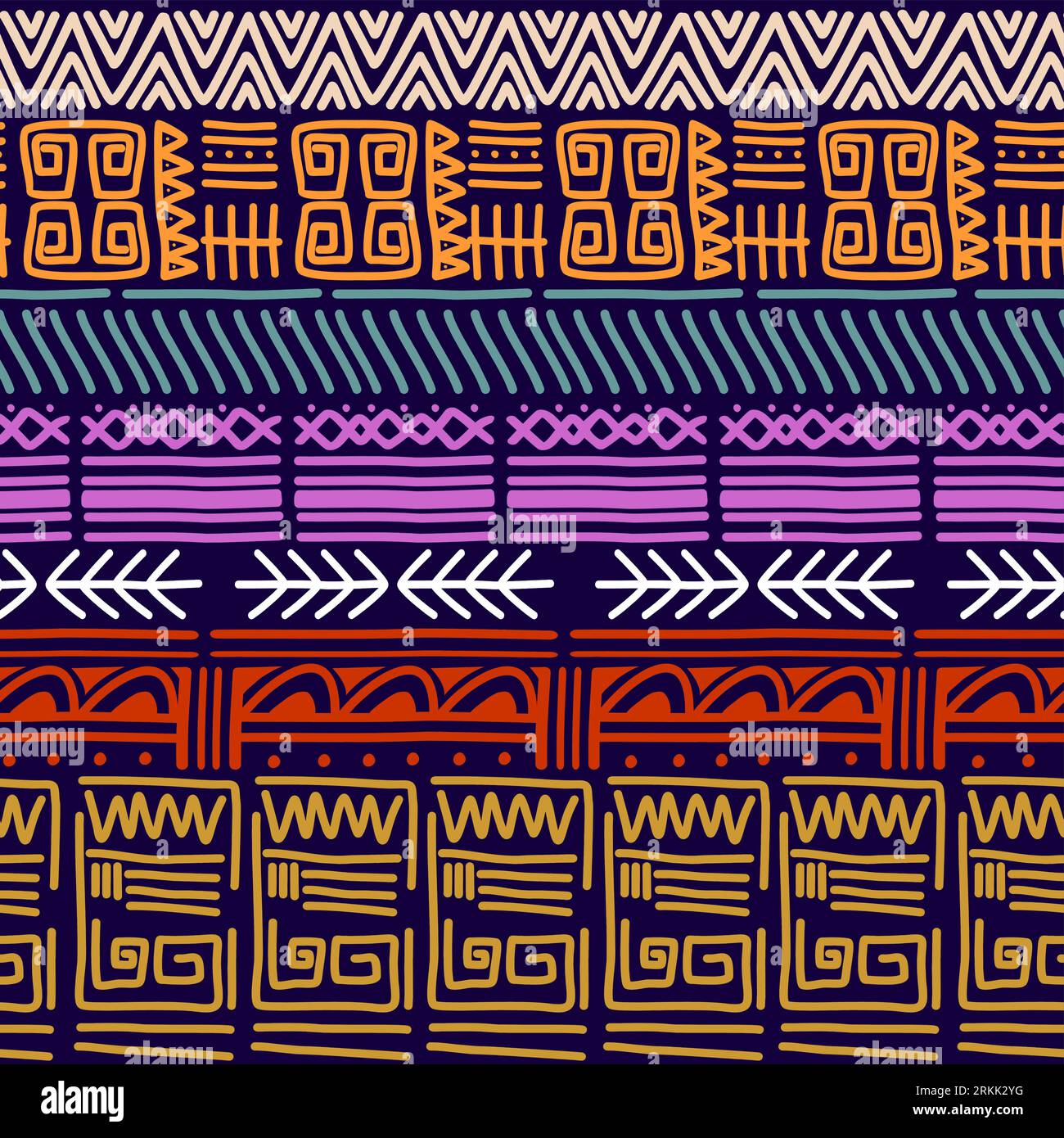 Seamless Ethnic motifs pattern with purple color Stock Vector Image ...