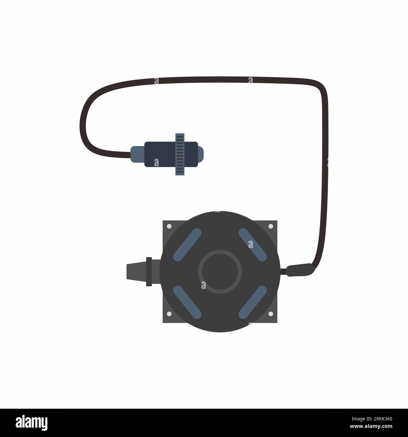 Diving Regulator in flat element style isolated on white background ...