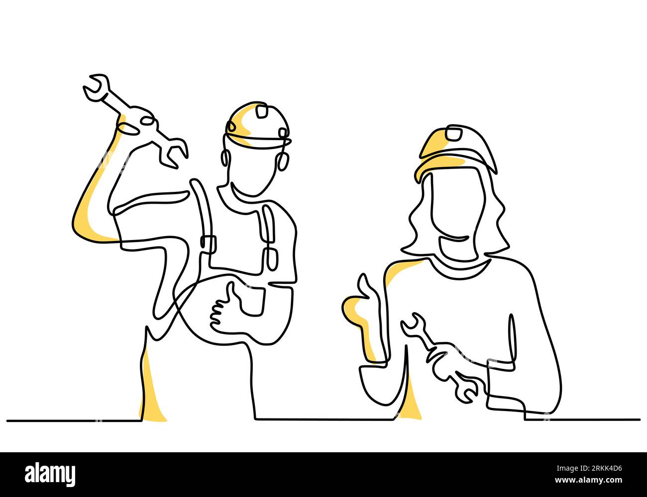 Man architect young woman Stock Vector Images - Alamy