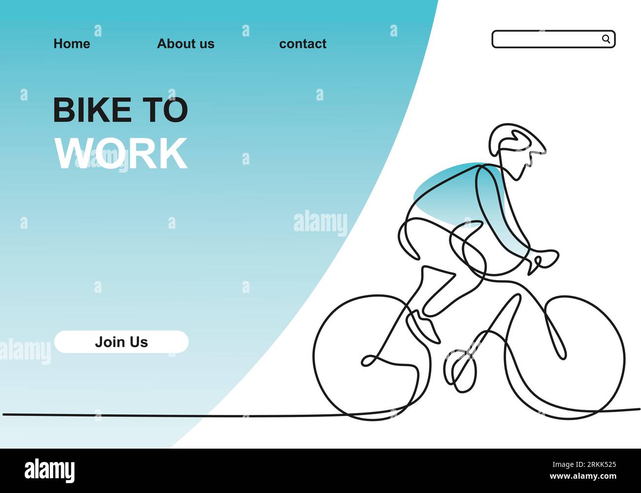 Continuous one line drawing man on a bicycle. Young male riding bicycle ...