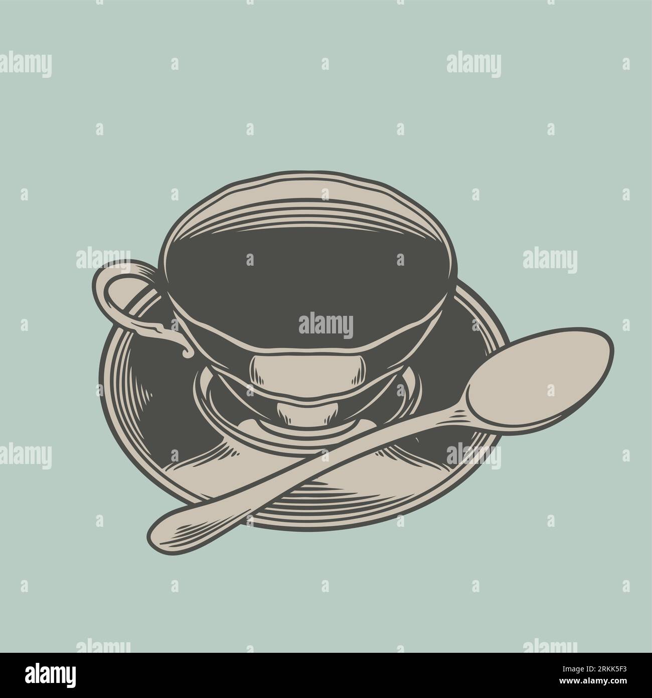 Antique Tea Cups Drawing