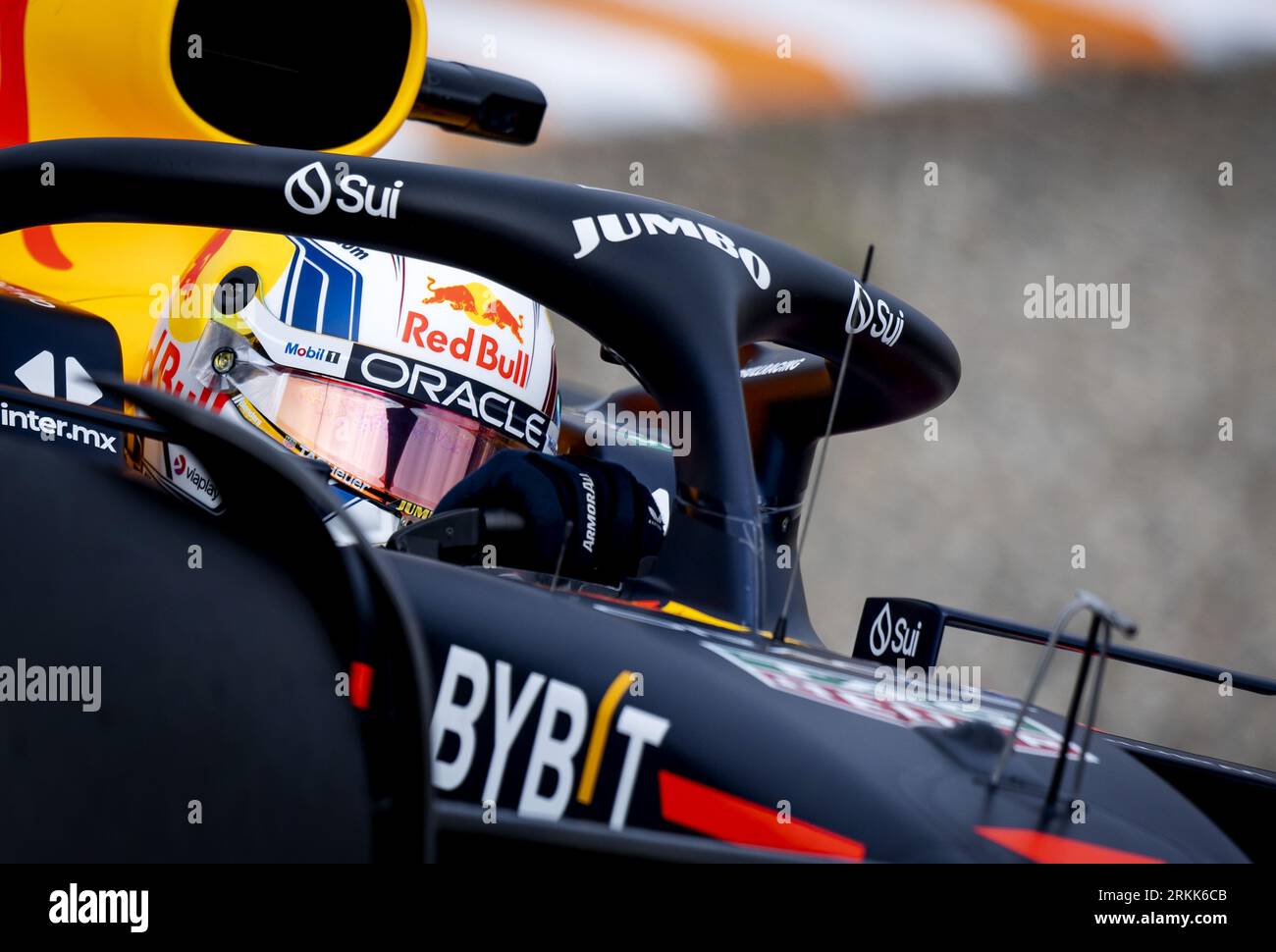 ZANDVOORT - Max Verstappen (Red Bull Racing) during 2nd Free Practice ahead of the F1 Grand Prix ...