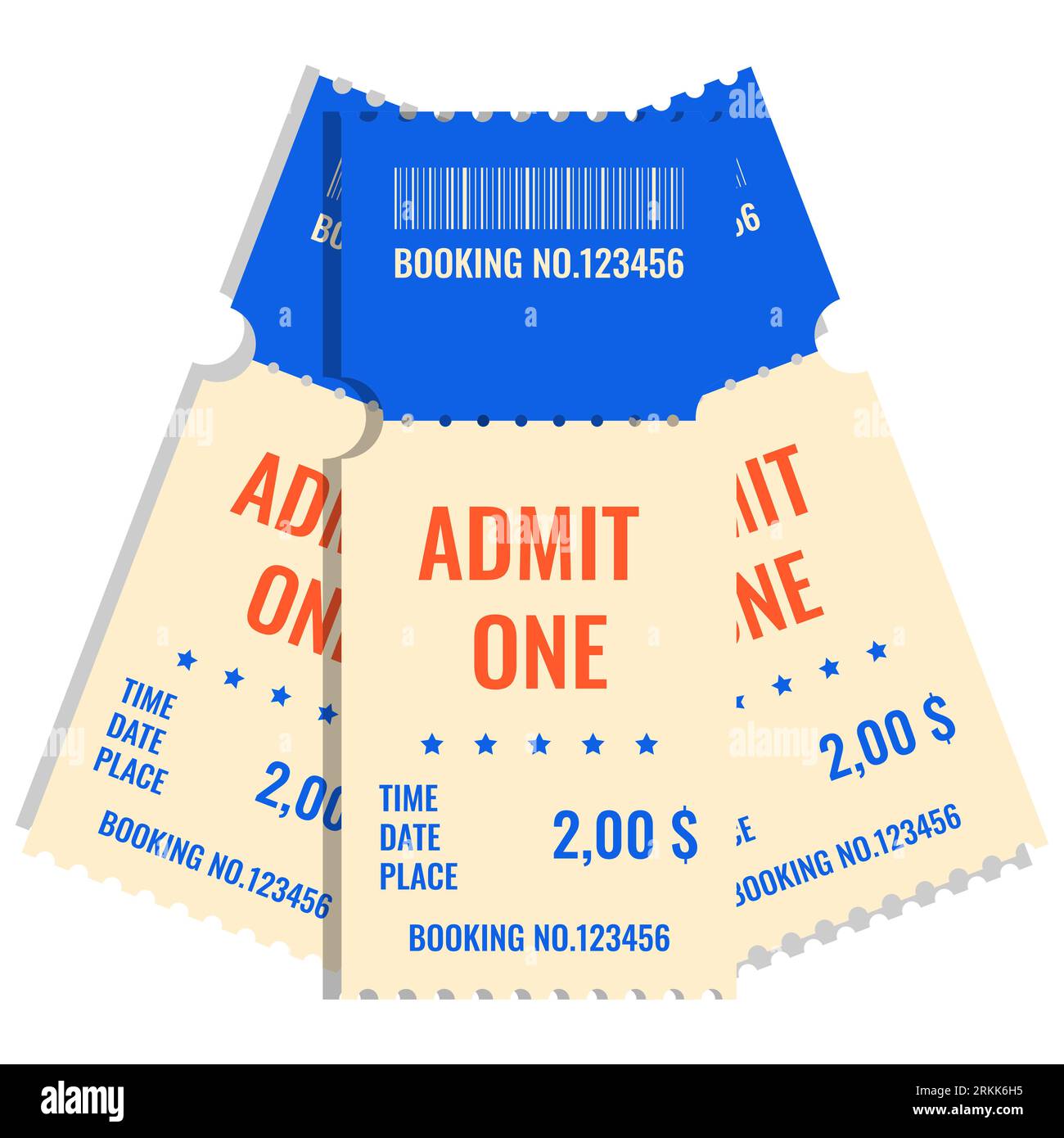 Blank for retro coupons, tickets. retro sticker, admit one, vip entry ...