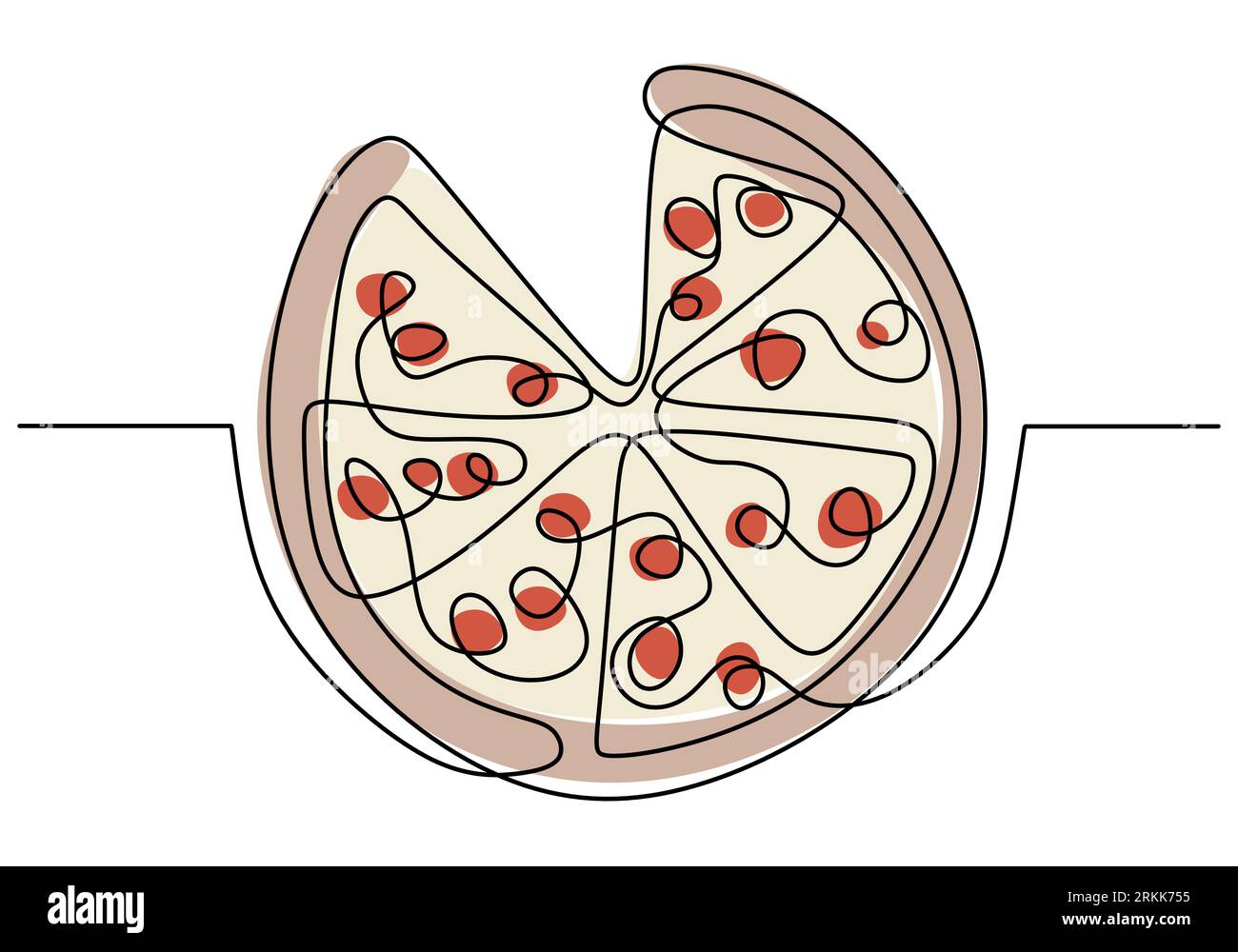 Pizza drawing color pizza line hi-res stock photography and images - Alamy