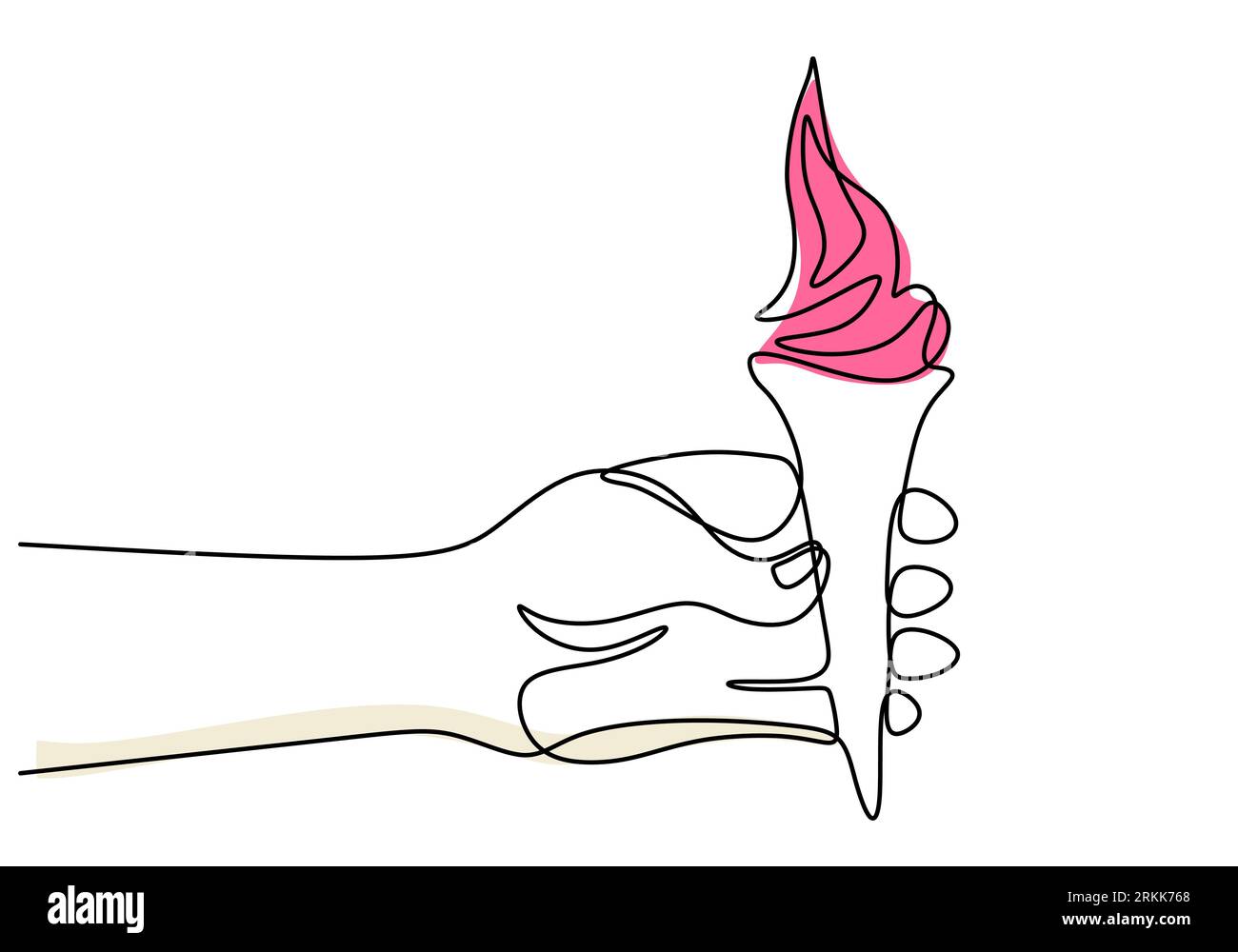 One single scoop vanilla Stock Vector Images - Alamy