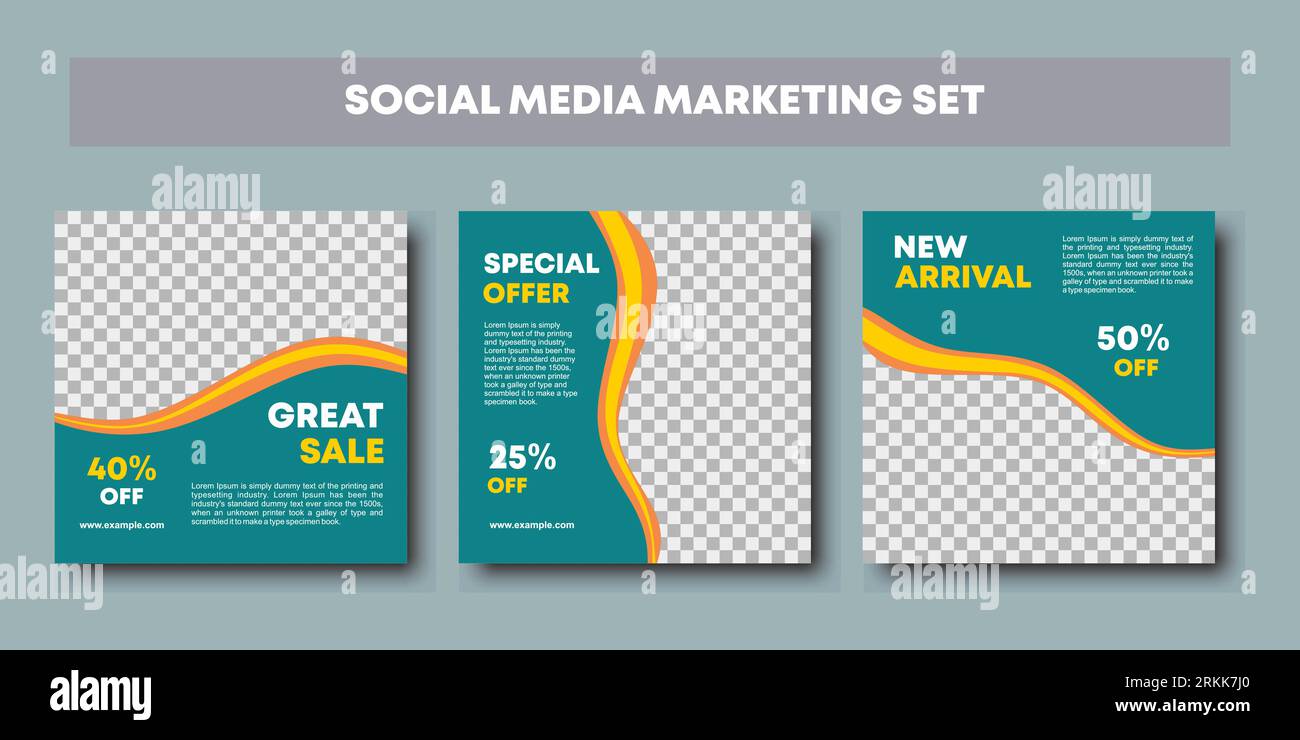 Fashion sale social media post design template bundle. Editable feeds ...