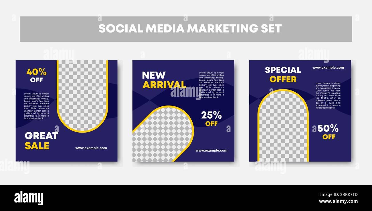 New set of editable minimal banner templates for social media marketing ...