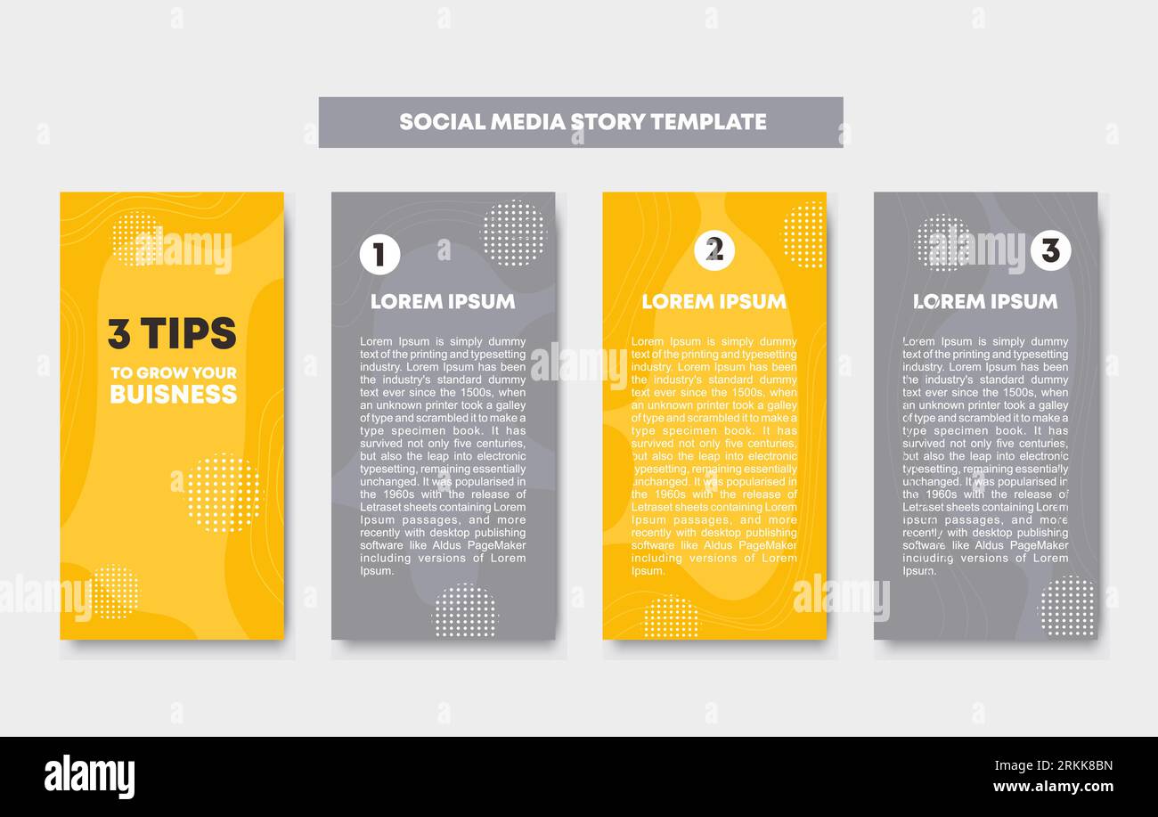 Set of rectangle editable minimal layout social media stories template ...