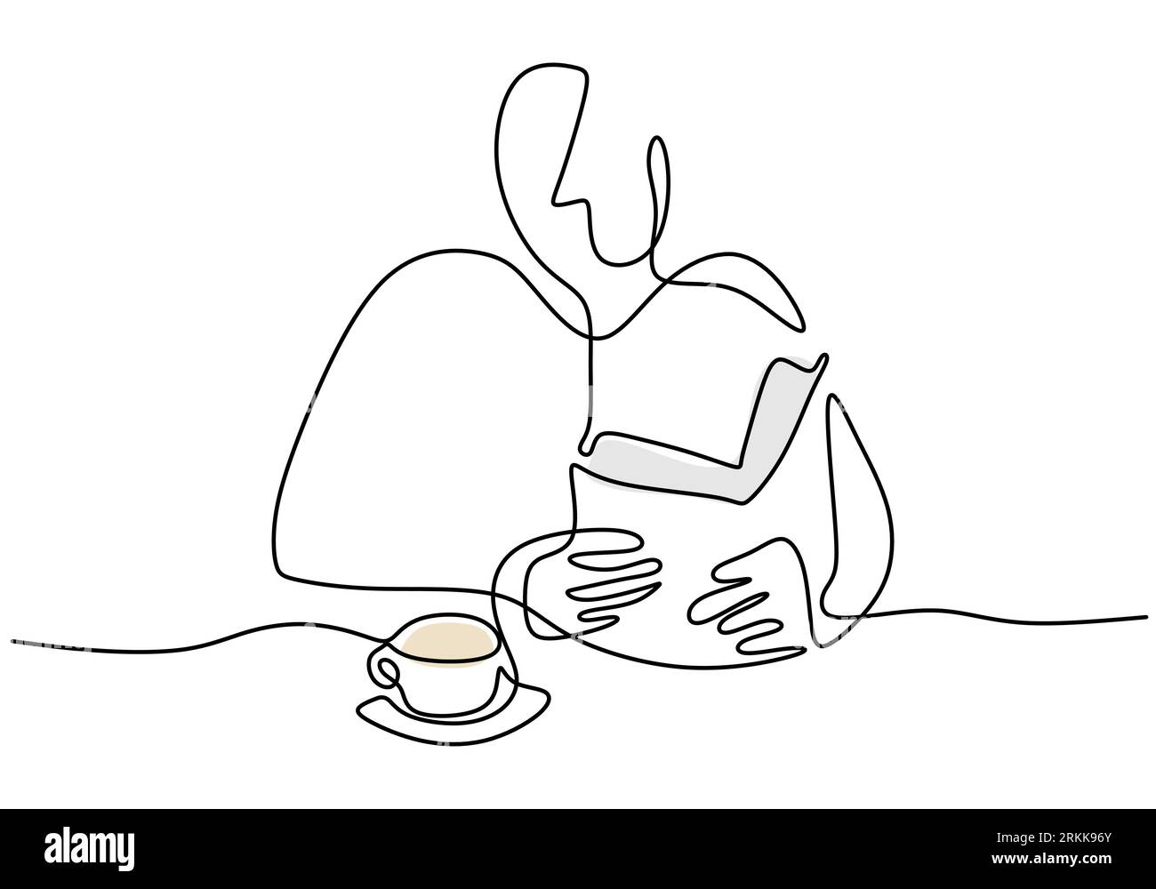 Man cafe book Stock Vector Images - Alamy