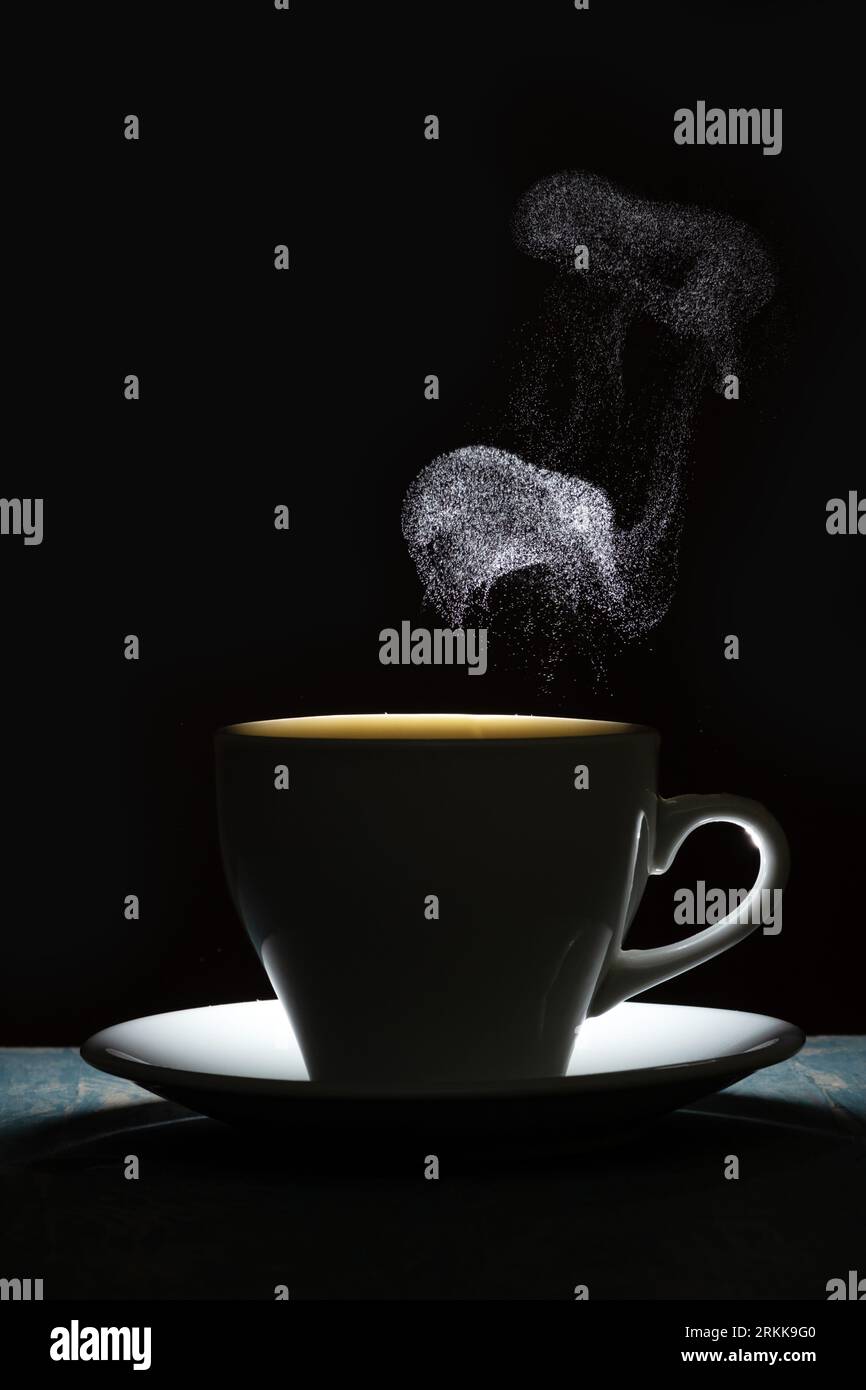 Silhouette coffee cup steam rising hi-res stock photography and images ...