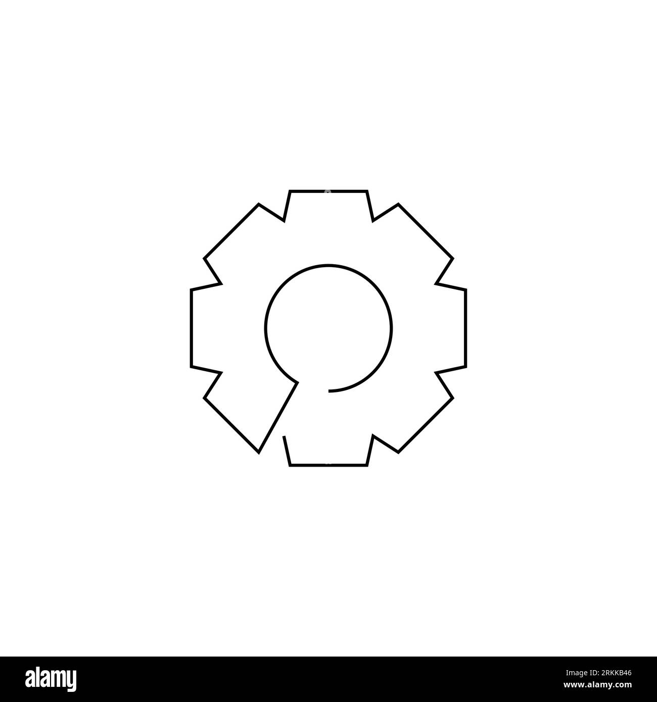 Single gear icon hi-res stock photography and images - Alamy