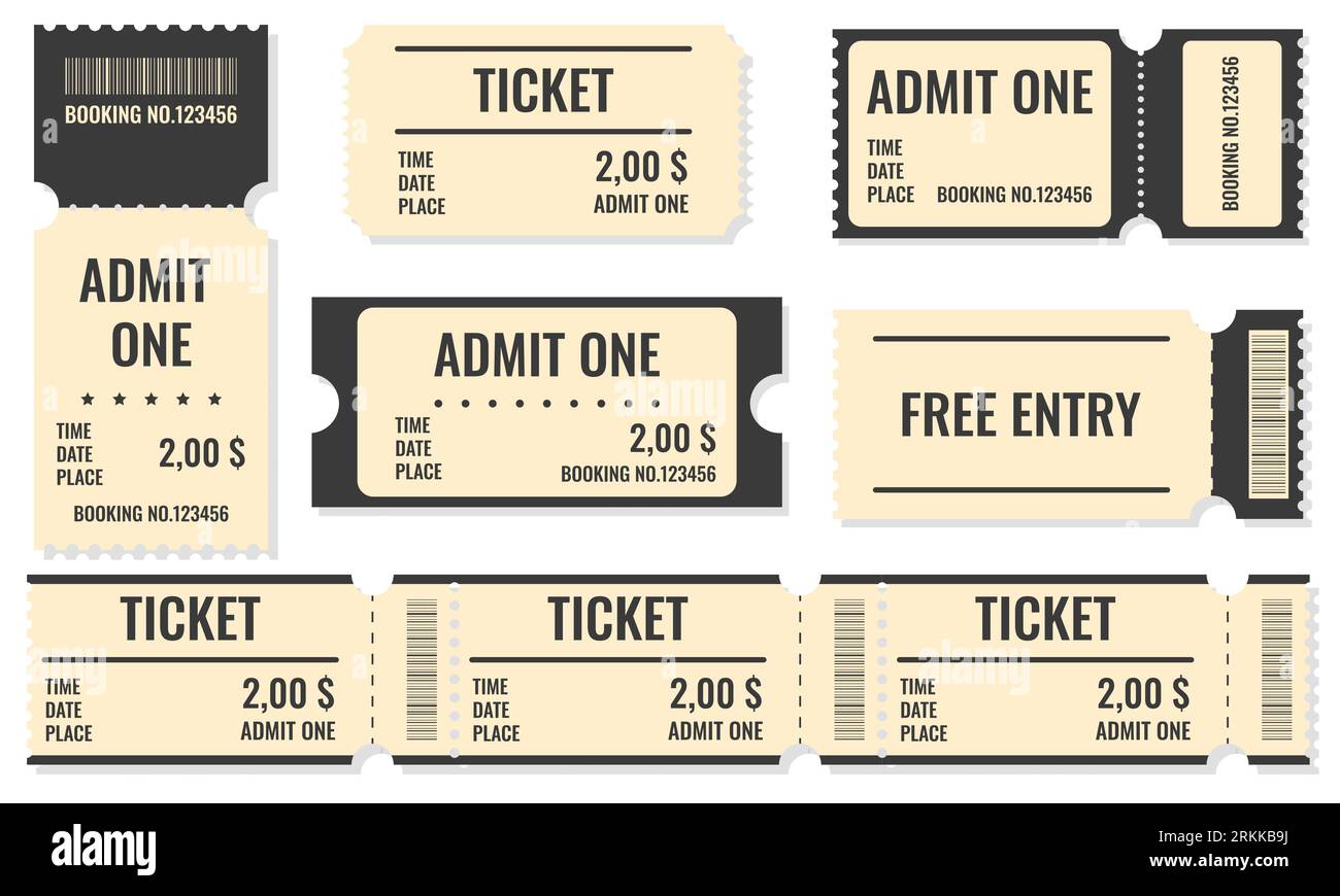 Set of retro coupons, tickets. retro stickers Stock Vector Image & Art - Alamy