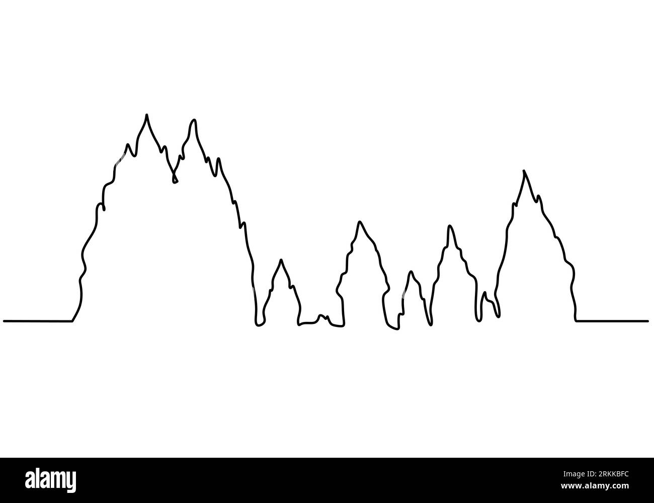 Continuous line of javanese temple buildings. One single line of ...