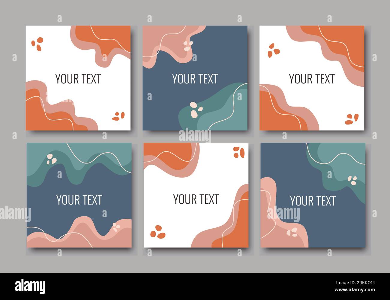 Set of social media post template for special offer. Colorful abstract ...