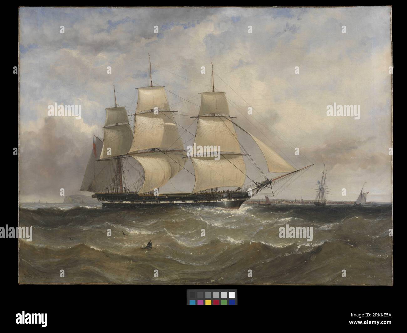 The ship ‘Mountstuart Elphinstone’ offshore 1840 by William Adolphus ...