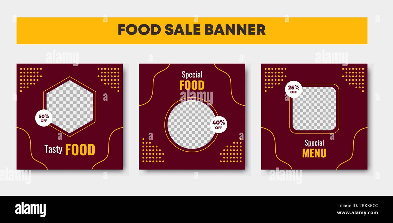 Food social media feed post template design. Suitable for social ...