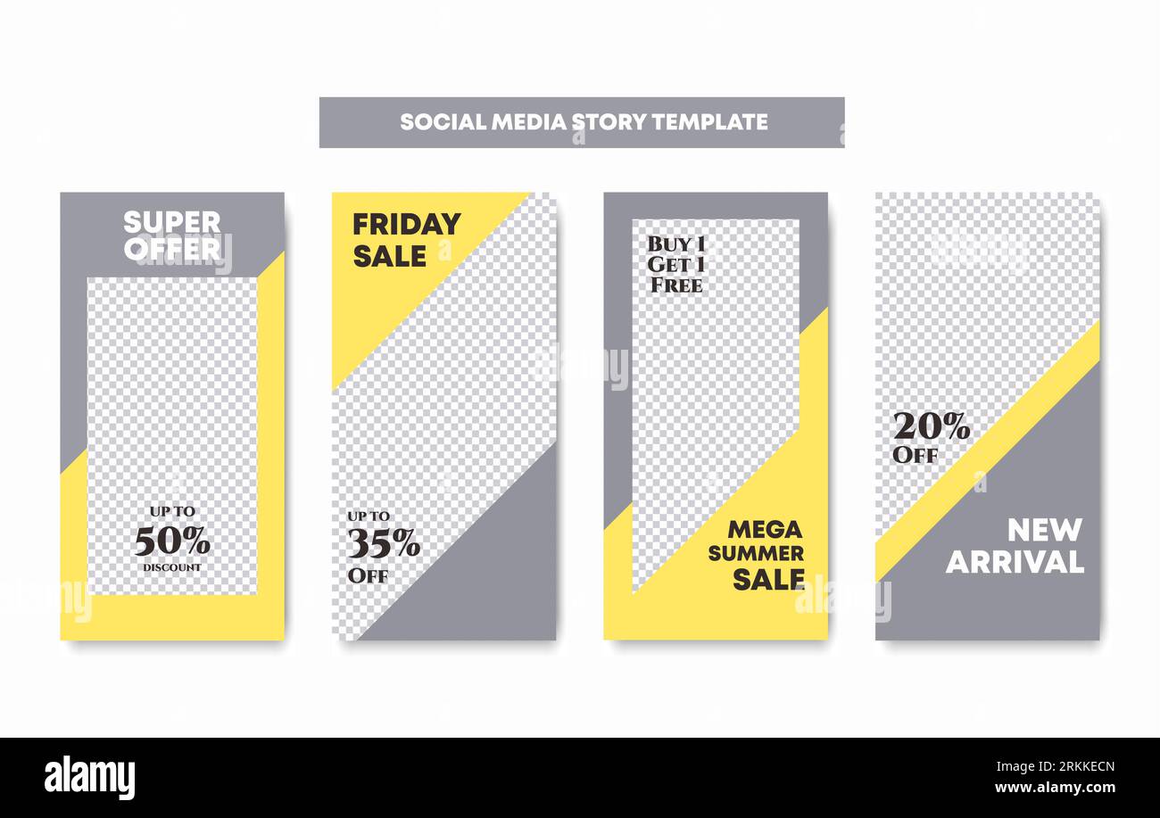 Editable square post templates for social media. Set of trendy minimal ...