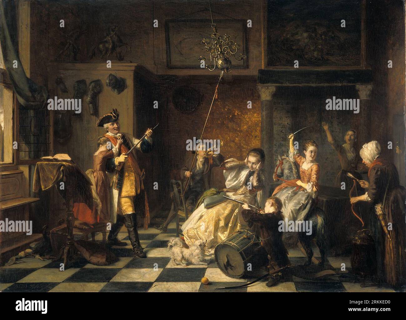 As the Old Sang, So the Young Pipe 1869 by David Bles Stock Photo - Alamy