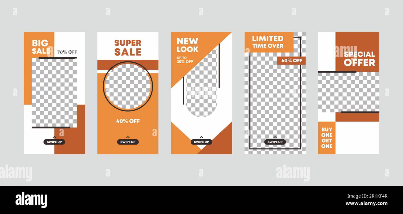 Ig stories design template set. Highlights, story, posts and elements ...