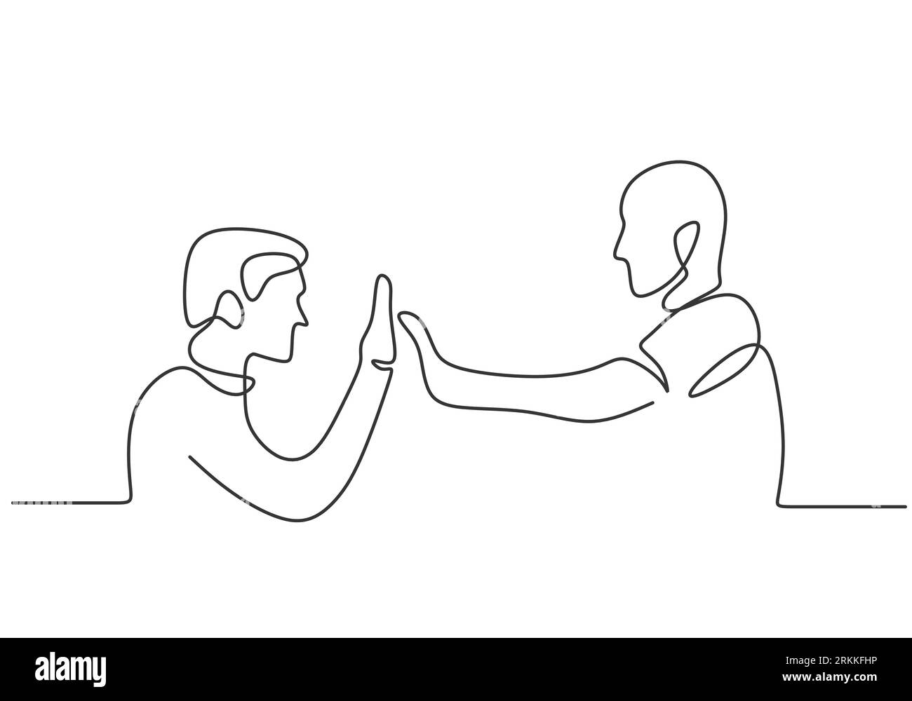 One woman with two men Stock Vector Images - Alamy