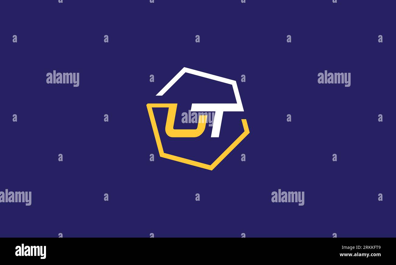 monogram letter UT logo design . Letter UT initials logo . Letter UT ...
