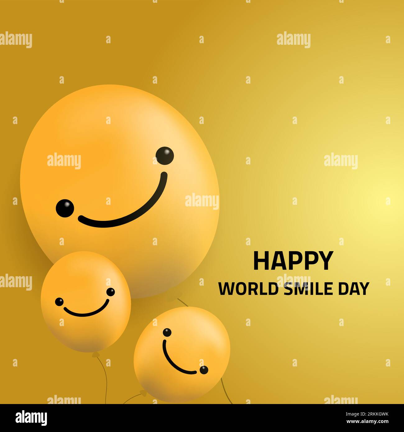 International day of happiness smile day banner. Good mood. Fun concept ...