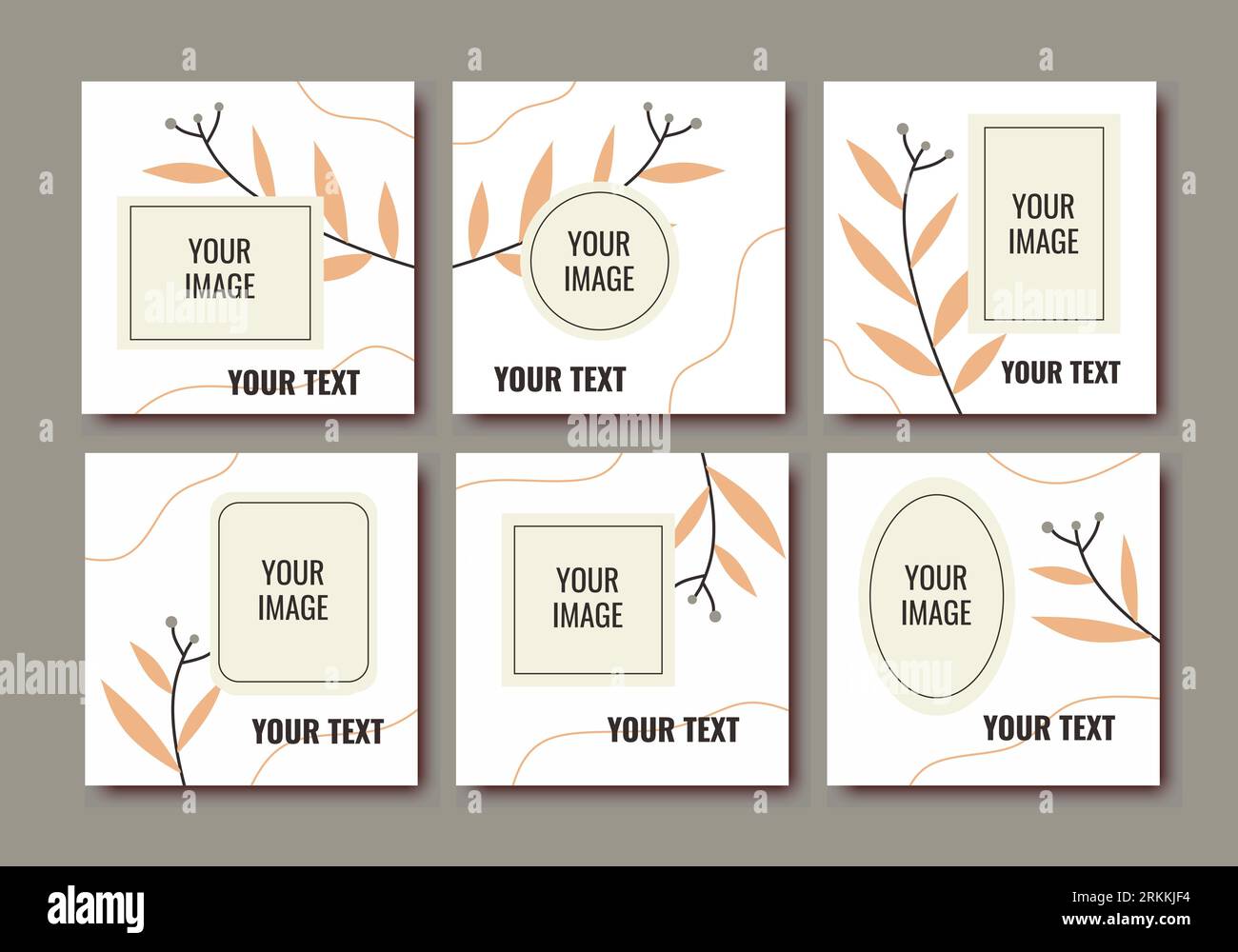 Slides unique modern social media post pastel peach pink soft banner ...