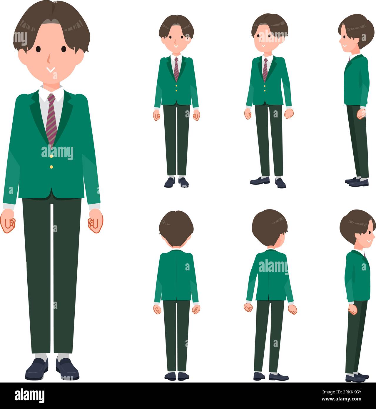 Schoolboy portrait uniform Stock Vector Images - Alamy