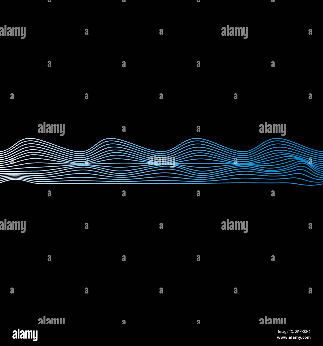 Rainbow waves line border, template banner latest technology sound ...