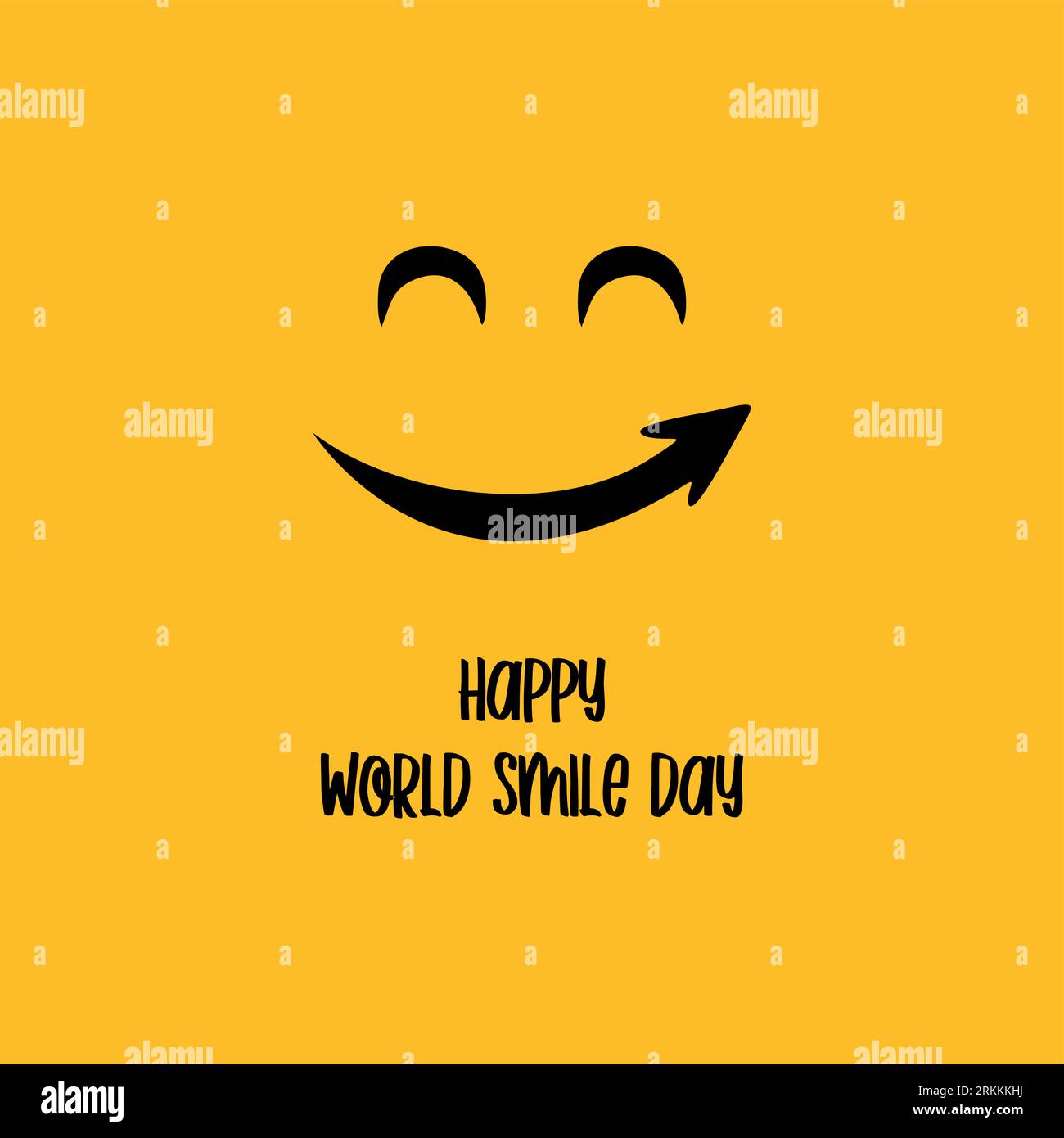 Happy world smile day banner. Good mood. Fun concept. Smile icon ...