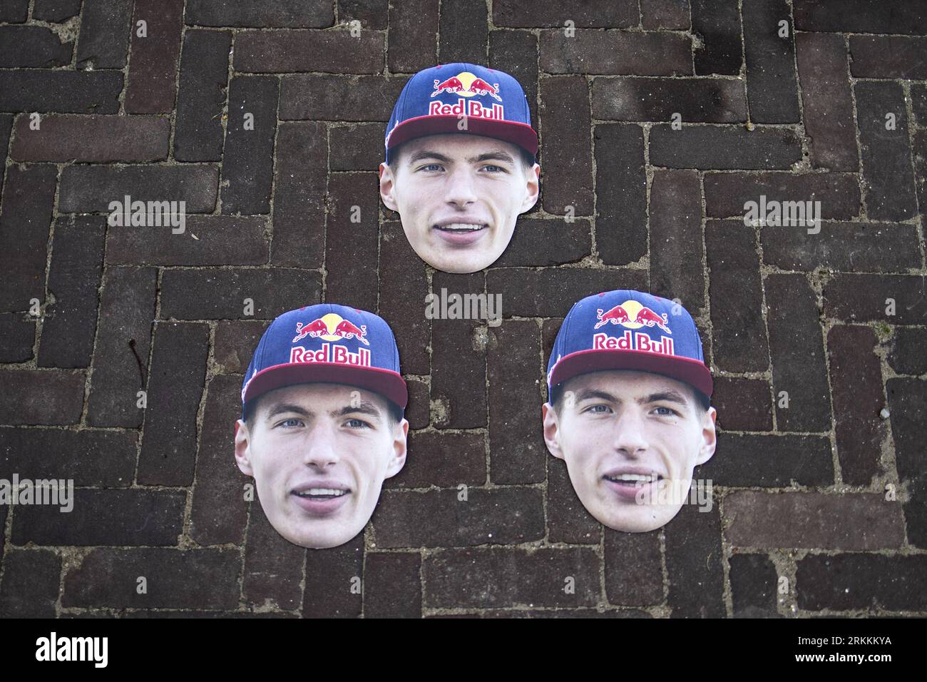 ZANDVOORT - Max Verstappen poster on the street. ANP RAMON VAN FLYMEN ...