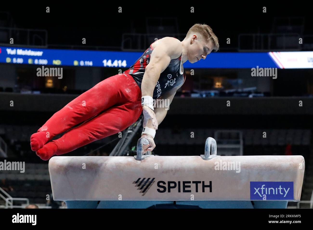 August 24, 2023, SAN JOSE, CALIFORNIA: Shane Wiskus (35) performs on ...