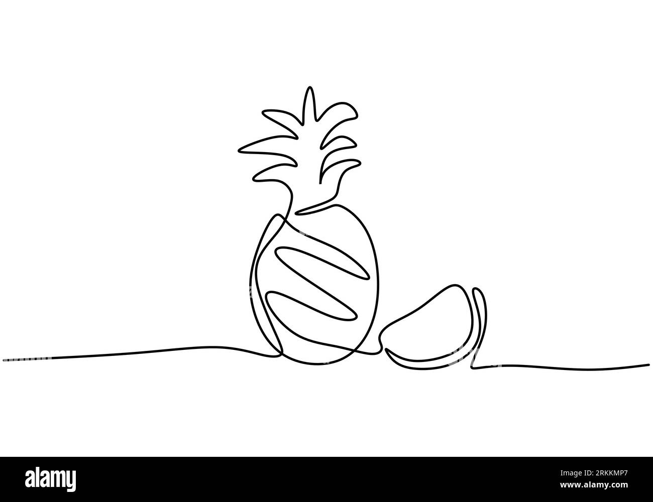 Pineapple line drawing Black and White Stock Photos & Images - Alamy