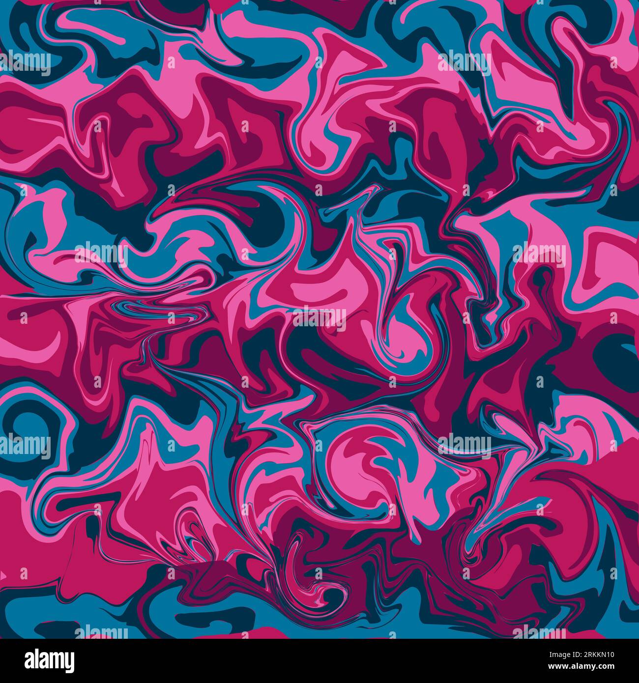 Psychedelic abstract background, mixed acrylic paint marble texture, colorful swirls, vector ...