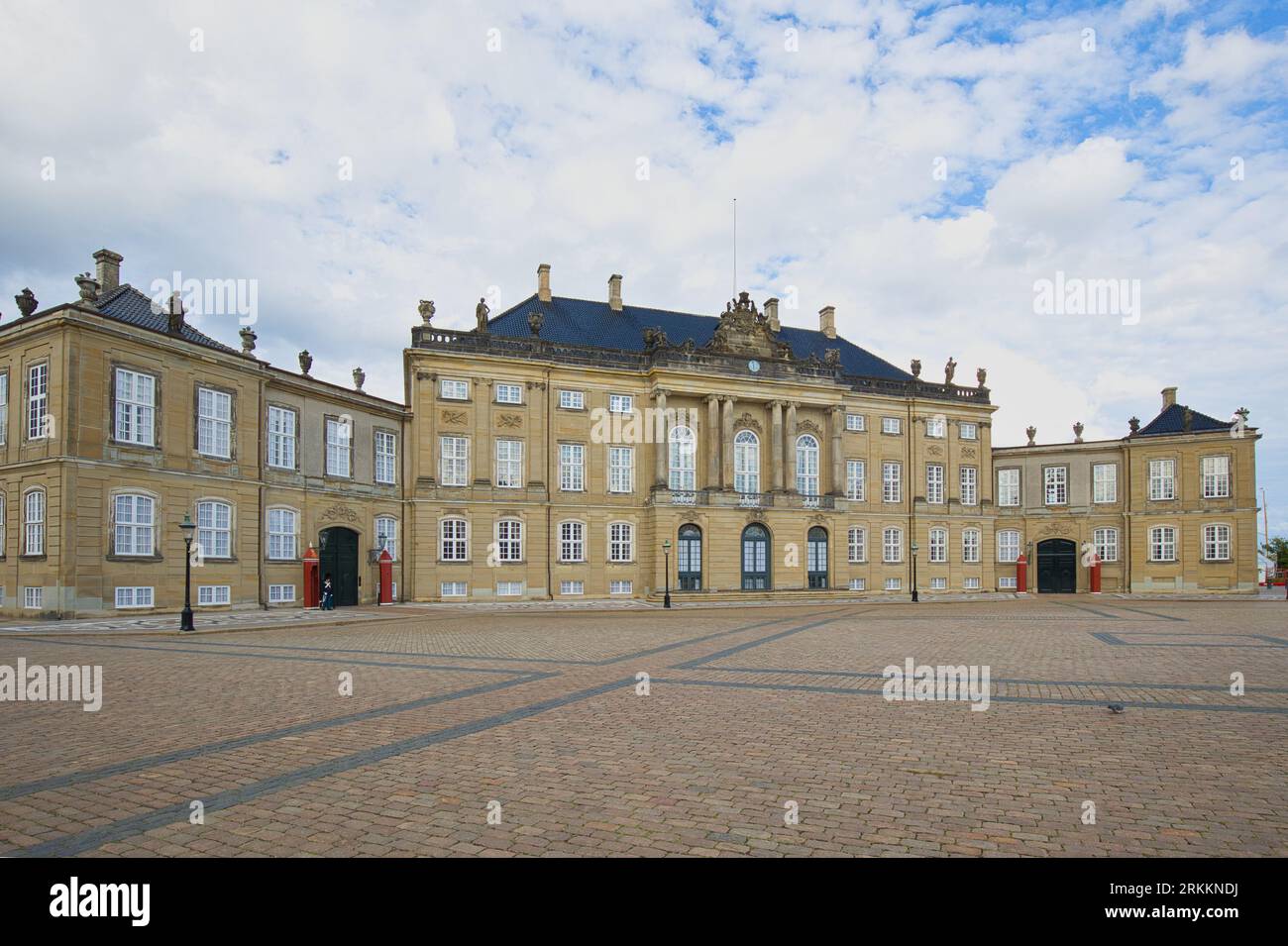 Denmark, Copenhagen - July 03, 2023: Amalienborg is the residence for ...