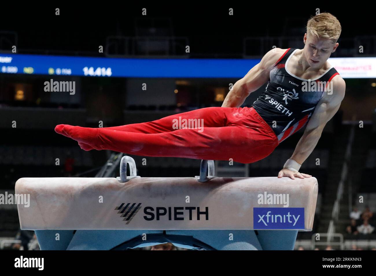 August 24, 2023, SAN JOSE, CALIFORNIA: Shane Wiskus (35) performs on ...