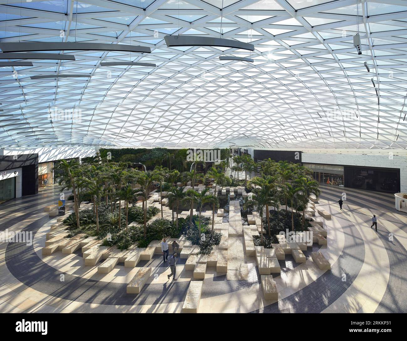Skylight roof and interior garden. 360 Mall, Kuweit City, Kuwait ...