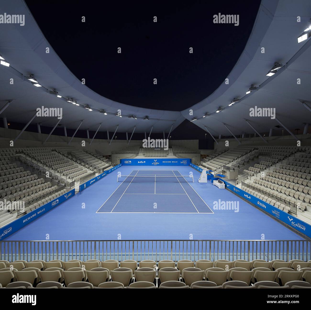Deserted tennis court atnight. 360 Mall, Kuweit City, Kuwait. Architect ...