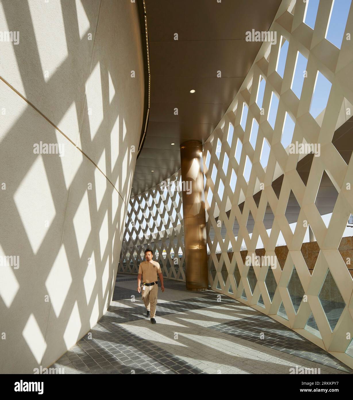 Circulation corridor with screen. 360 Mall, Kuweit City, Kuwait ...