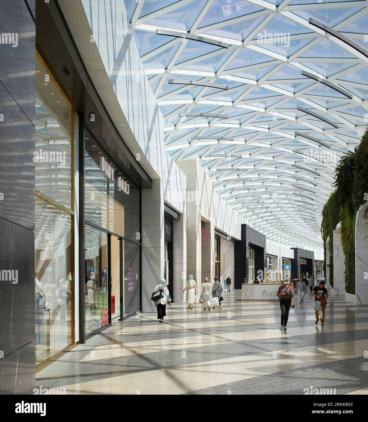 Circulation corridor n mall with skylight. 360 Mall, Kuweit City ...